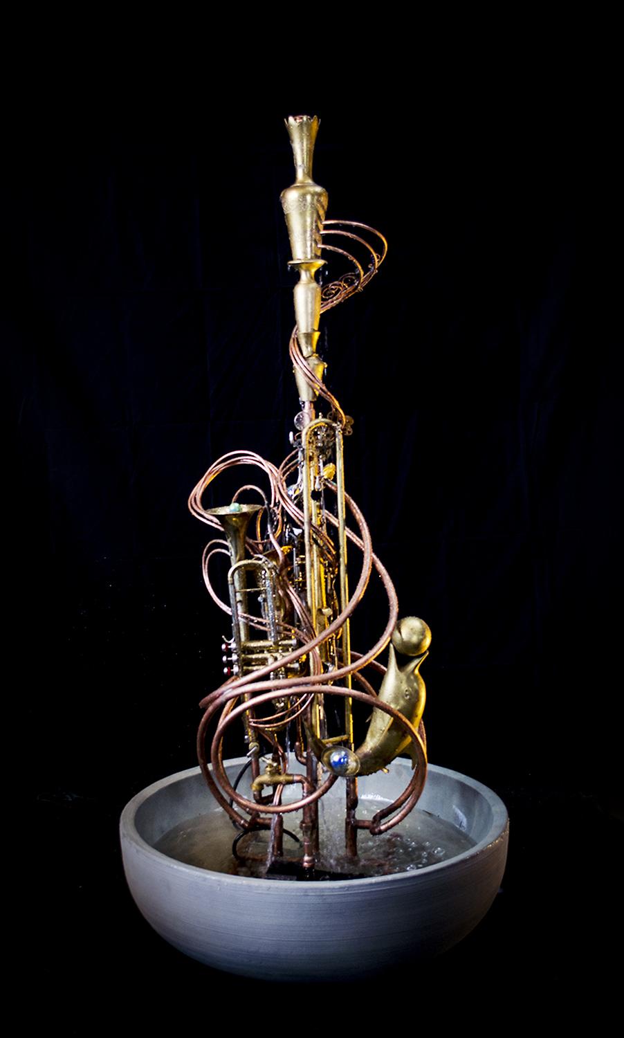 Alto Sax Fountain | Douglas Walker Sculpture, BC, Canada